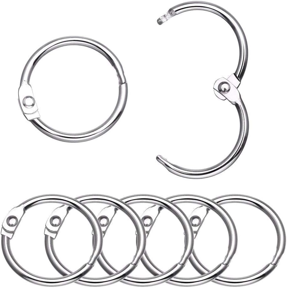Levin 19MM Loose Leaf Binder Rings Office Metal Book Rings, Nickel ...
