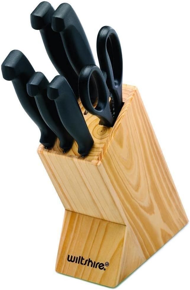 Wiltshire Laser Basic Knife Block Set, Stainless Steel Cook's, Bread ...