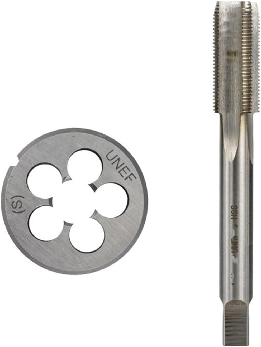 Amazon.co.jp: Lexiyyaob(さき) 2 個 UNEF UNF UNC ねじタップとダイセット金属加工 HSS マシンハンド ...