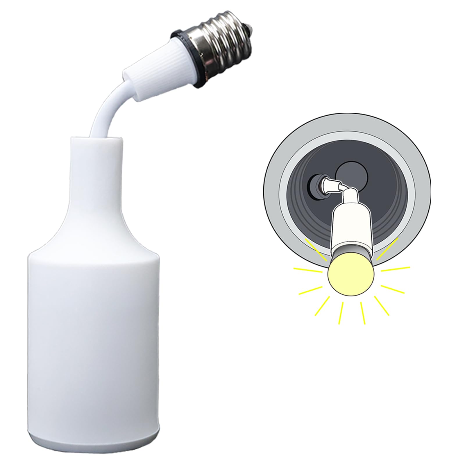 Amazon.co.jp: E17→E26口金変換アダプター 斜め付け E17,E26電球変換ソケット 可変式 延長口金変換アダプター 可変式ソケット 長持ちソケット 熱に強い シリカゲル材質 ...