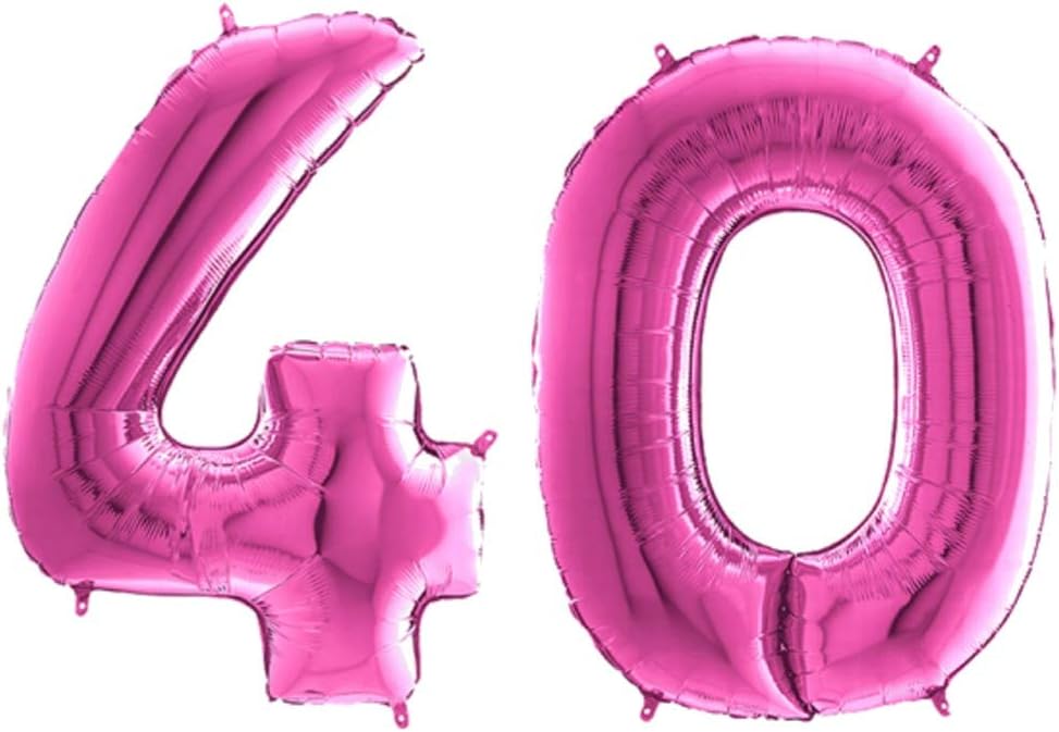 Toyland® 40″ Foil Number Balloon – Party Decorations – Assorted Colours ...