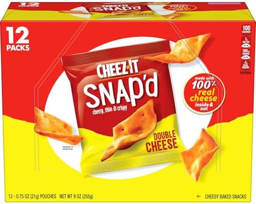 Amazon.com: Cheez-It Snap'd Cheese Cracker Chips, Thin Crisps, Lunch ...