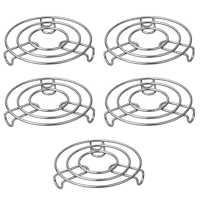 Buy Stainless Steel Round Table Ring Set, Hot Pot Stand, Trivet, Heavy ...