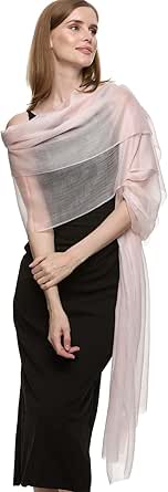 Ovcio Featherlight Blush Cashmere Scarf - 100% Pure Cashmere Wrap Scarf ...