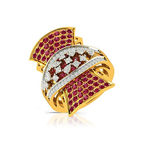 Buy Charu Jewels 18KT Yellow Gold and Solitaire Ring for Women at Amazon.in