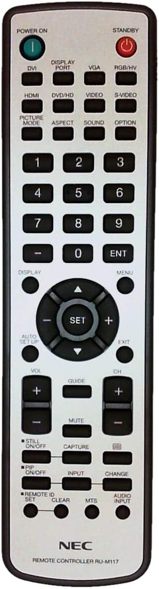 Amazon.com: NEC RU-M117 Remote for P401 / V552 / V652 : Electronics
