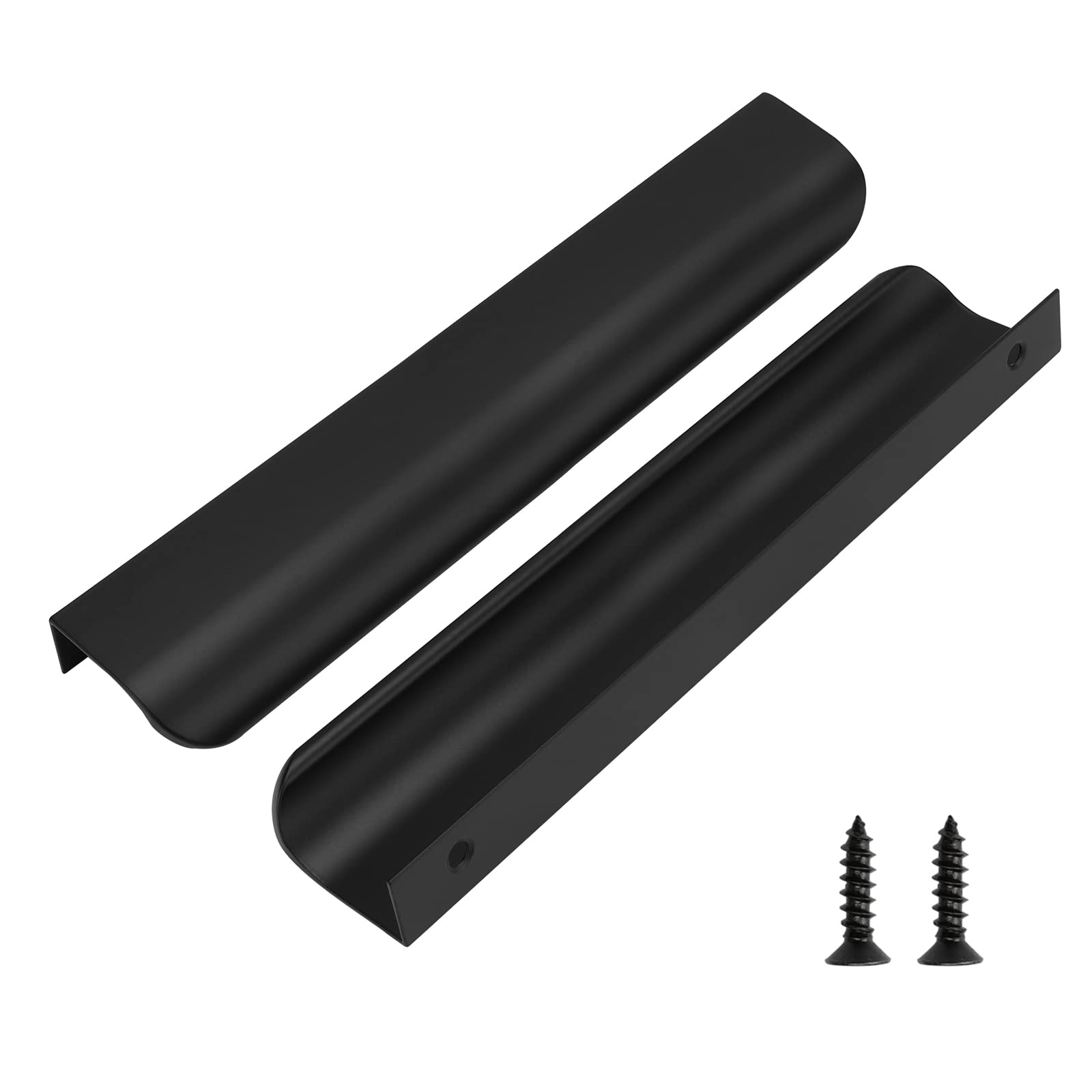 goldenwarm 10 Pack Black Cabinet Pulls Tab Edge Pull Black Mount Finger ...