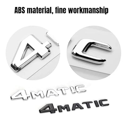 Car 3D 4MATIC ABS Letter Emblem Replacement Car Badge Decals Logo Trunk ...
