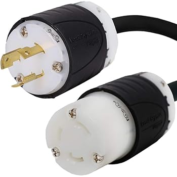 Amazon.com: NEMA L5-30P to 5-20R Plug Adapter - 1 Foot, 20A/125V, 12/3 ...