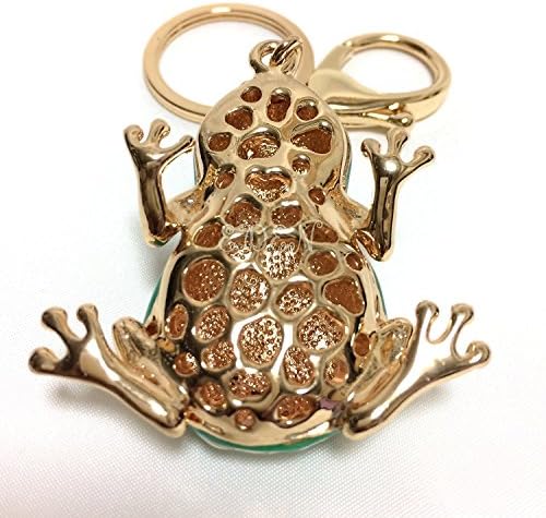 EQLEF Creative Frog Keyring Cute Green Frog Keychain Funny Metal Frog ...