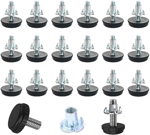 Amazon.com: ALLWIN 1/4" Thread Furniture Feet Levelers - 20 Pack ...