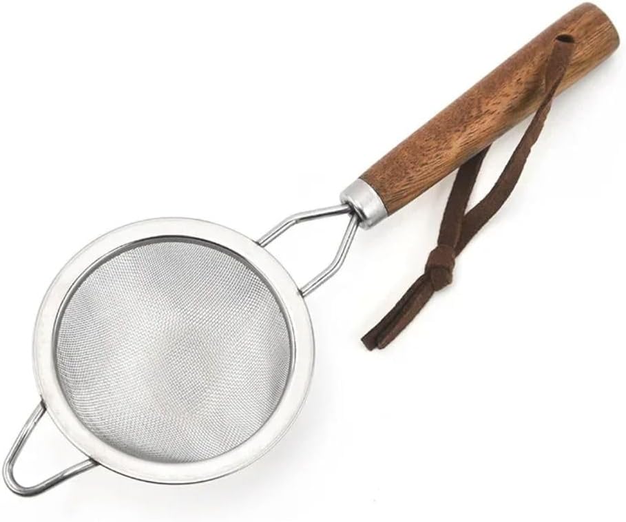 Amazon.com: Fine Mesh Tea Strainer with Wooden Handle,Stainless Steel ...