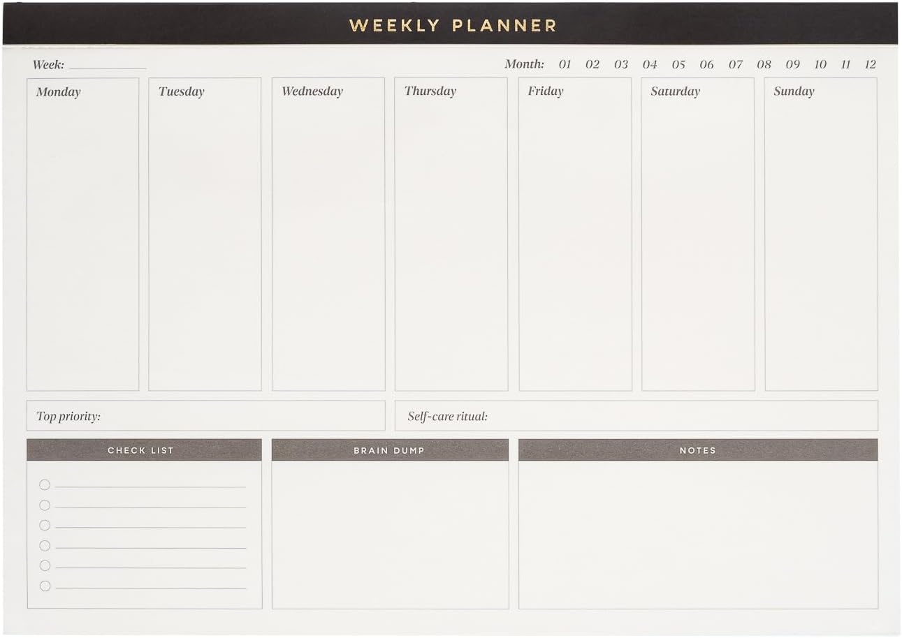 Kokonote: Planner settimanale A4 Basic Studio | Weekly Planner, Planning da Tavolo con 64 fogli ...