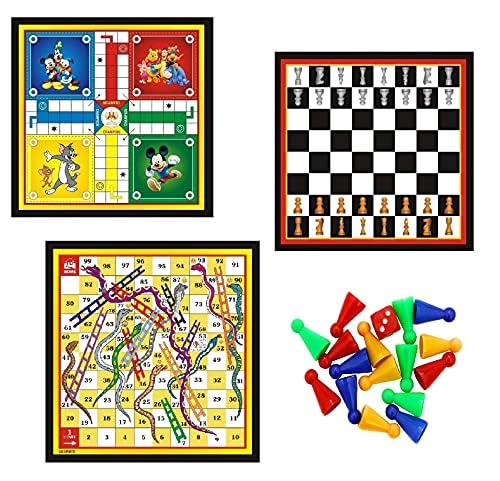 Buy MS Wooden Ludo Board & Snake Board and Chess Board Online at Low ...