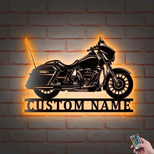 Amazon.com: NATOLIMETALSIGN Personalized Motorcycle v2 Led Lights Metal ...