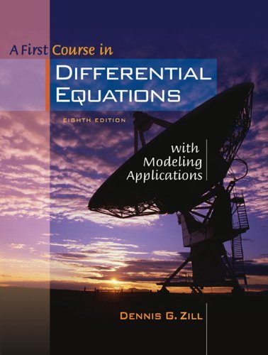 By Dennis G. Zill A First Course in Differential Equations with Modeling Applications (with CD ...