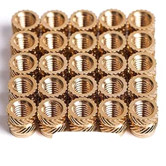 M1.4 M2 M2.5 M3 M4 M5 M6 Inserts filetés Écrou Insert en laiton Assortiment d'écrous moletés ...