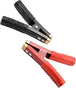 Fielect 2Pcs 600A Heavy-Duty Insulated Alligator Clips Battery Cable ...