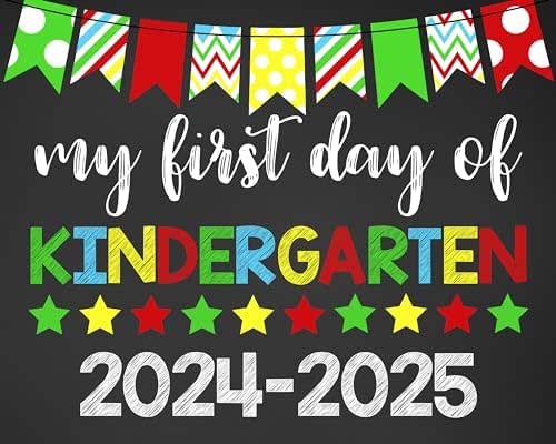 Amazon.com: My first day of Kindergarten 2024-2025, First Day of ...