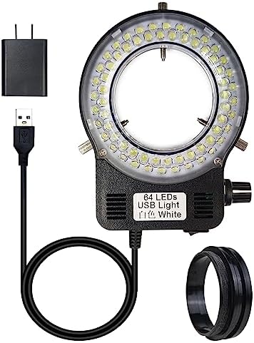 Amazon.com : UPWTKIM Light Microscope LED Ring Illuminator, Adjustable ...