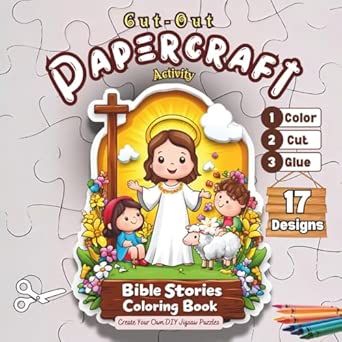 Cut-Out Papercraft Activity Bible Story Coloring Book: Make Your Own ...