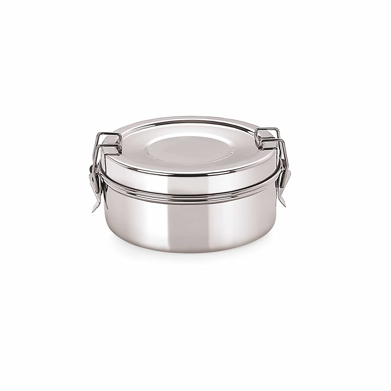 Buy Stainless Steel Round Double Decker Lunch Box-300 ml Online at Low ...