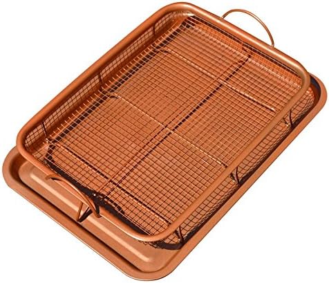 Amazon.com | Copper Crisper Tray - 2 Pc Set: Serving Trays