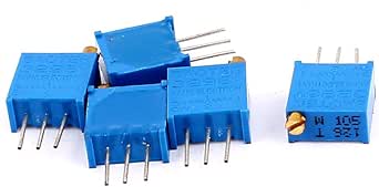 5 Pcs 3296W 1M ohm Multiturn Potentiometer Pot Variable Resistor (5 Pcs ...