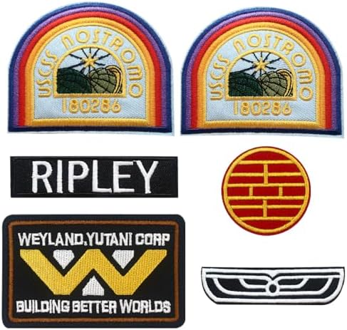 Amazon.com: Alien Ripley U.S.C.S.S Nostromo Flight Wings Patch 6pc ...