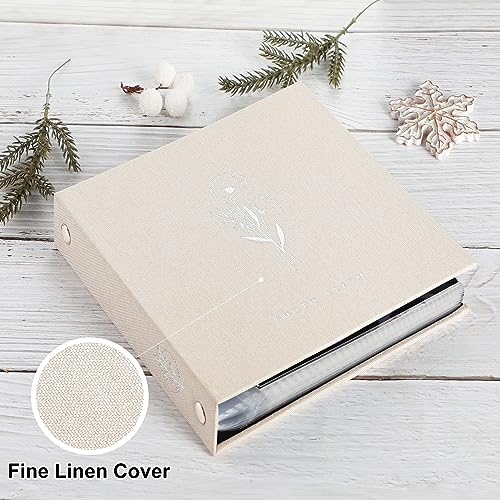 Snapklik.com : Lanpn Photo Album 4x4 2 Packs, Linen Hard Cover Small Archival Acid Free Top Load ...