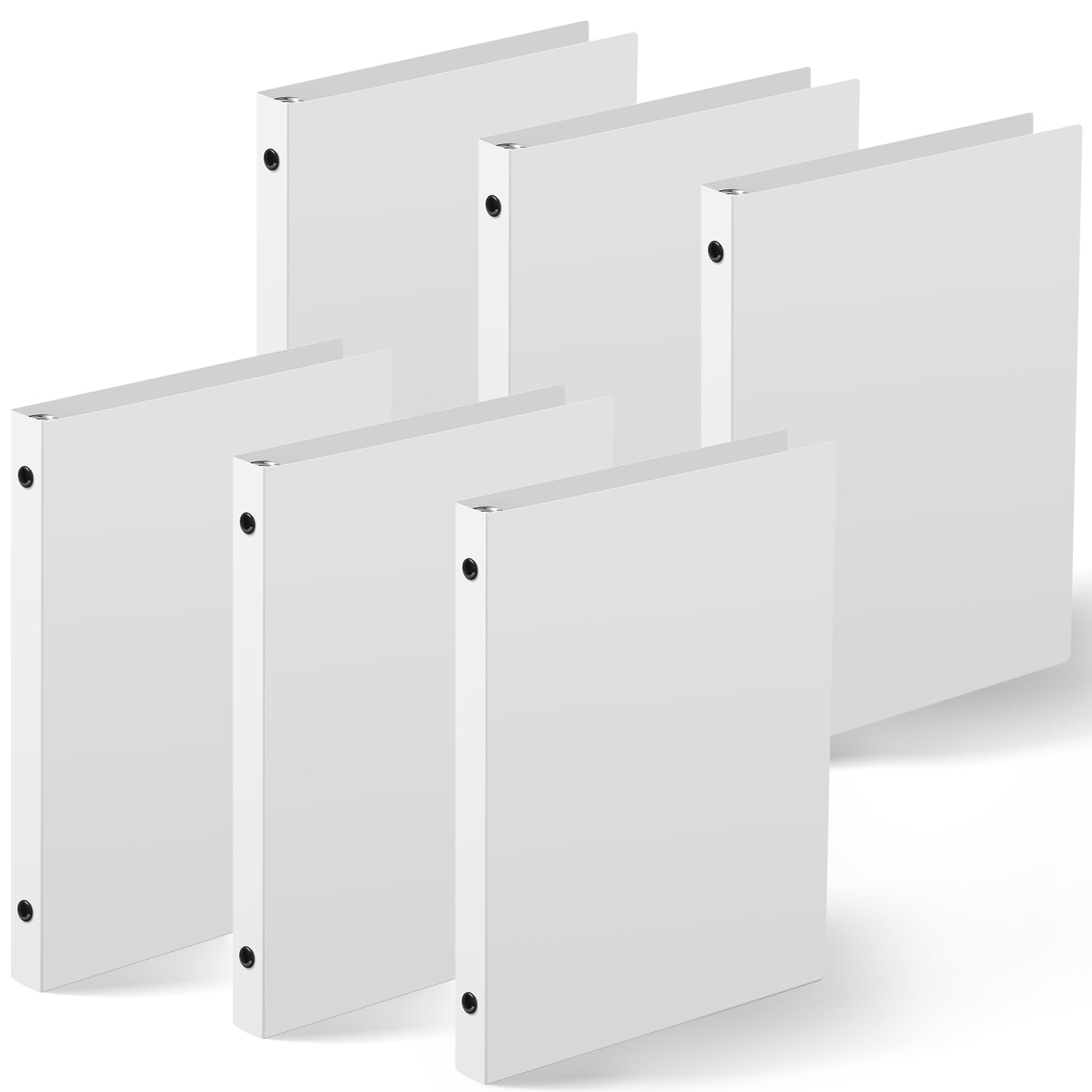 Amazon.com : Henoyso 6 Pcs 0.5 Inch Mini 3 Ring Binder, Fits 5.5" x 8.5 ...