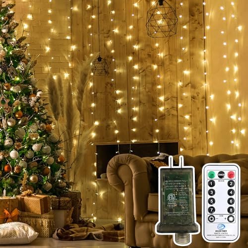 Amazon.com: Magictec 300 LED Curtain String Light, 8 Lighting Modes ...