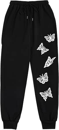 Amazon.com: COZYEASE Women's Butterfly Graphic Hippie Pants Drawstring ...