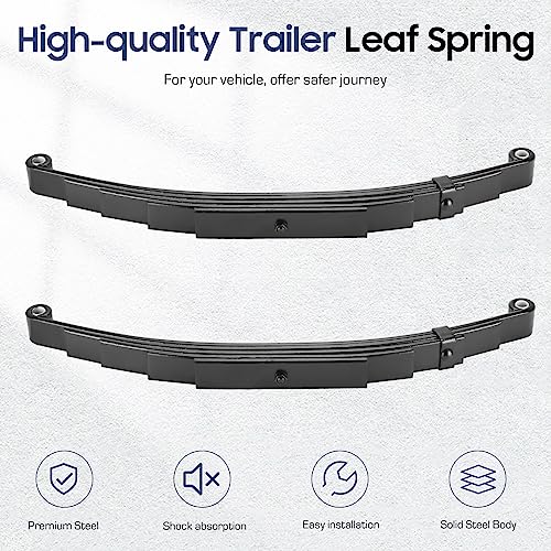Snapklik.com : Trailer Leaf Spring, 5 Leaf 3000lb Capacity Double Eye ...