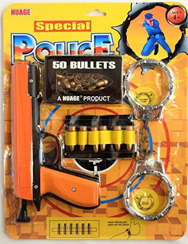 Smart Picks Plastic Police Gun Set with Bullets and Handcuffs ...