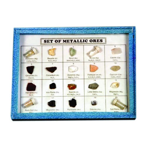AjantaExports METALLIC ORES SET OF 20 Iron ore Copper ore Gold ore ...