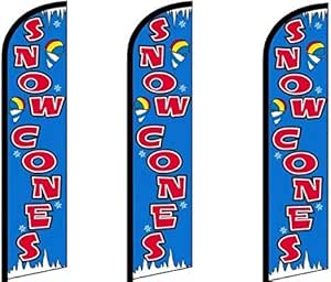 Amazon.com : R and R Industries Snow Cones Flag pack of 3 (Mount and ...