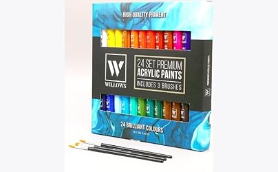 Crafts 4 ALL Acrylic Paint Set For Kids And Adults - 24 Pack Of 12Ml ...