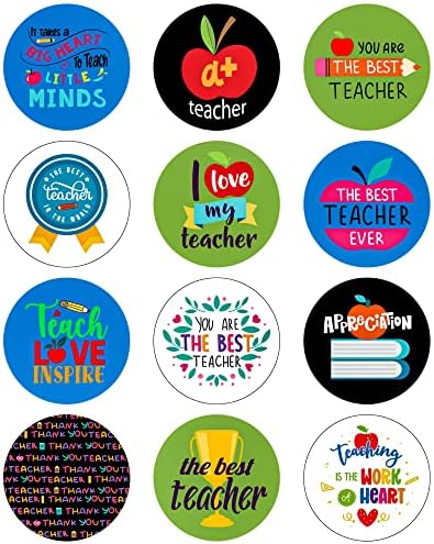 Amazon.com: Lucleag 360 PCS Thank You Teacher Stickers, Teacher ...