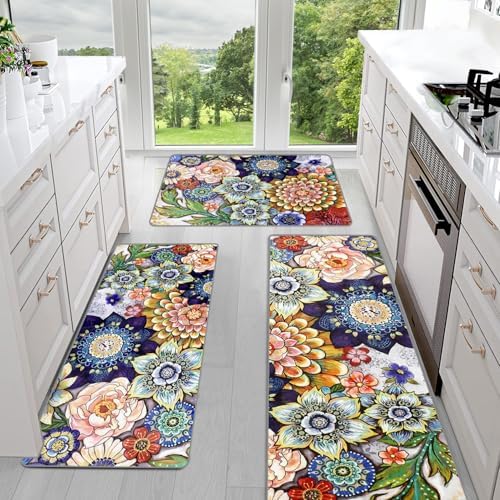 Amazon.com: Sofort Kitchen Mats for Floor, Boho Kitchen Rugs Sets of 3 ...