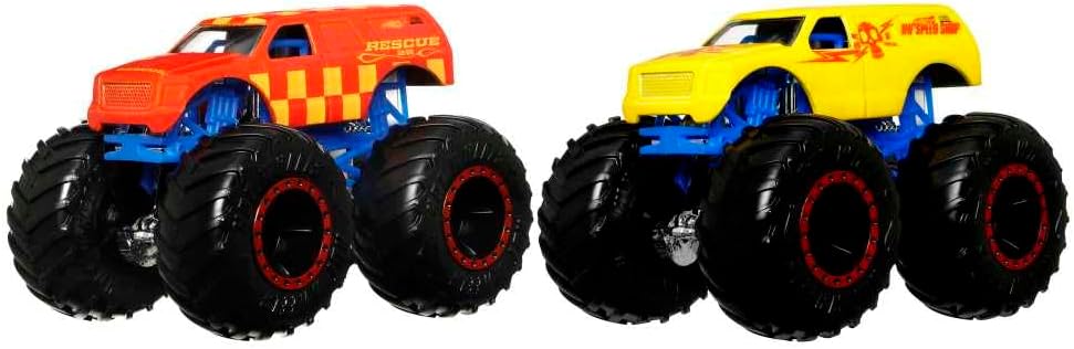 Amazon.com: Hot Wheels Monster Trucks 1:64 Color Shifter Demo Derby Toy ...