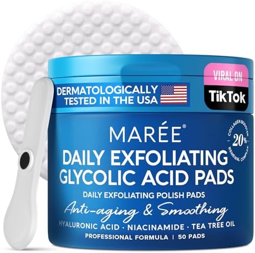 Amazon.com: MAREE Facial Polish - Glycolic Acid Peel Pads For Face With Tea Tree Oil ...