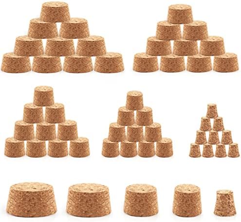 Amazon.com: Anjmd 120 Pieces 8 Sizes Assorted Cork Stoppers Small Wood ...