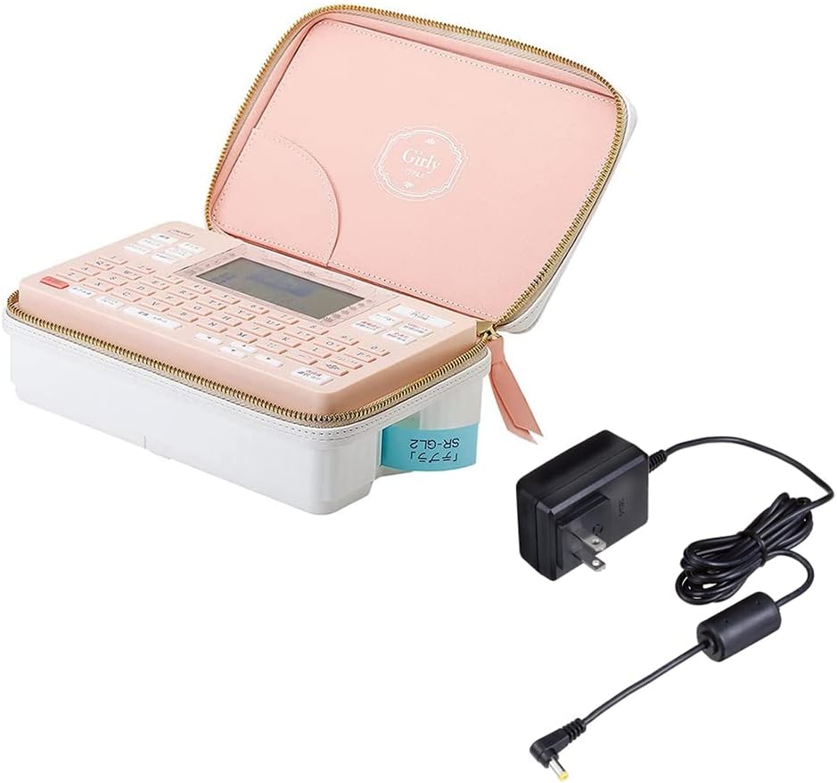 Amazon.co.jp: 【純正ACアダプタ付きセット】 キングジム(KING JIM) ラベルライター テプラPRO SR-GL2 コーラルピンク + ACアダプター(AC0615J ...