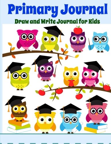 Primary Journal: Draw and Write Journal for Kids (Cute and Funny Owls ...