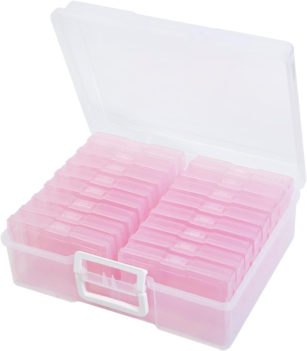 Amazon.com: Naivees 4" x 6" Photo Storage Case with Handle, 16 Inner ...