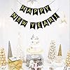 Amazon.com: FECEDY Happy New Year Banner Black Bunting with Gold ...