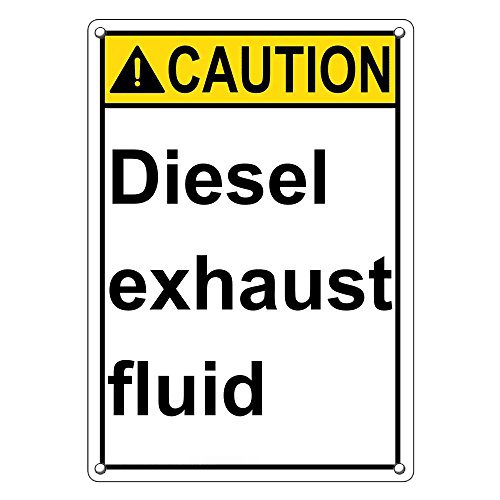 Amazon.com: Weatherproof Plastic Vertical ANSI Caution Diesel Exhaust ...