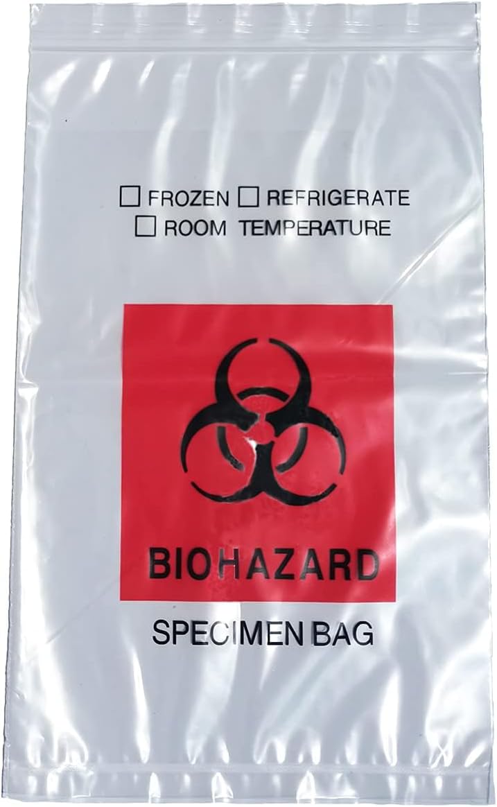 Amazon.com: Daarcin Biohazard Specimen Bags,100pcs 6x9in/15x25cm with ...