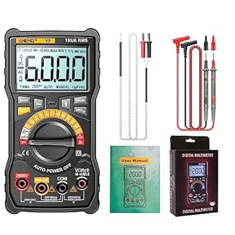 Digital Multimeter for 2000V High Voltage Voltmeter Ohmmeter Ammeter ...